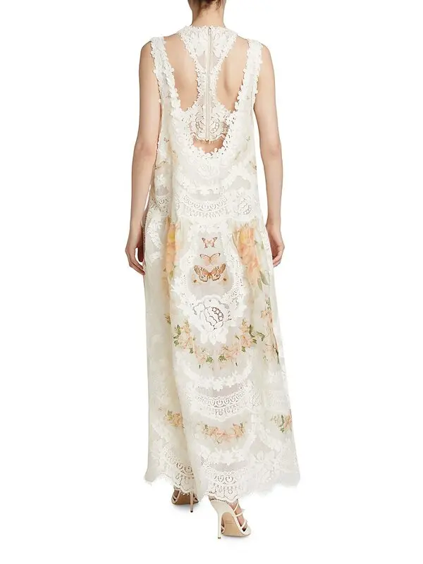 chiffon dress formal dress patterns with lace Long Sleeveless Open Back Gown By Poly USA 7454 XS / Aqua