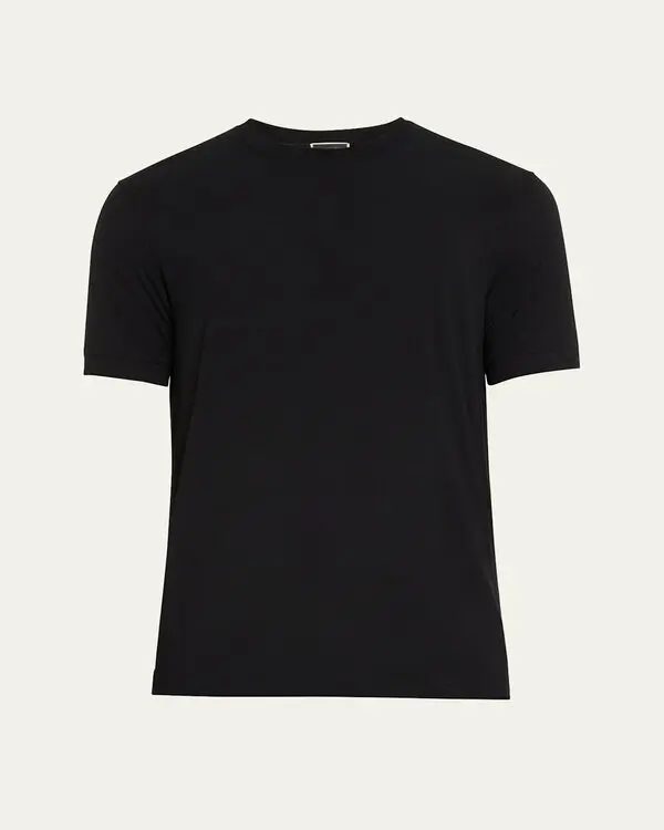 Giorgio Armani Textured Stretch T-shirt - Black