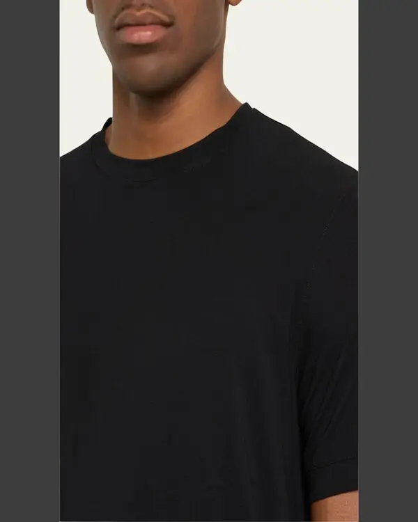 Giorgio Armani Textured Stretch T-shirt - Black