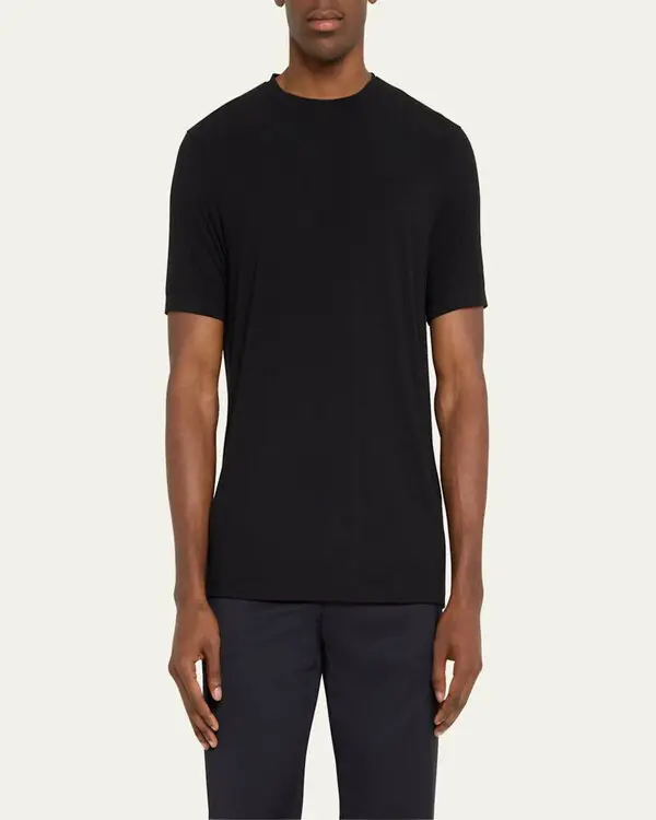 Giorgio Armani Textured Stretch T-shirt - Black
