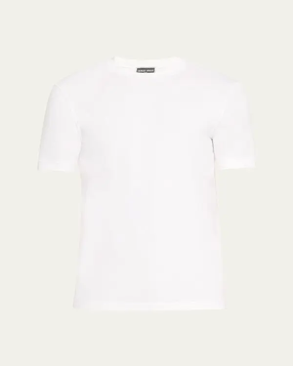 Giorgio Armani Textured Stretch T-shirt - White