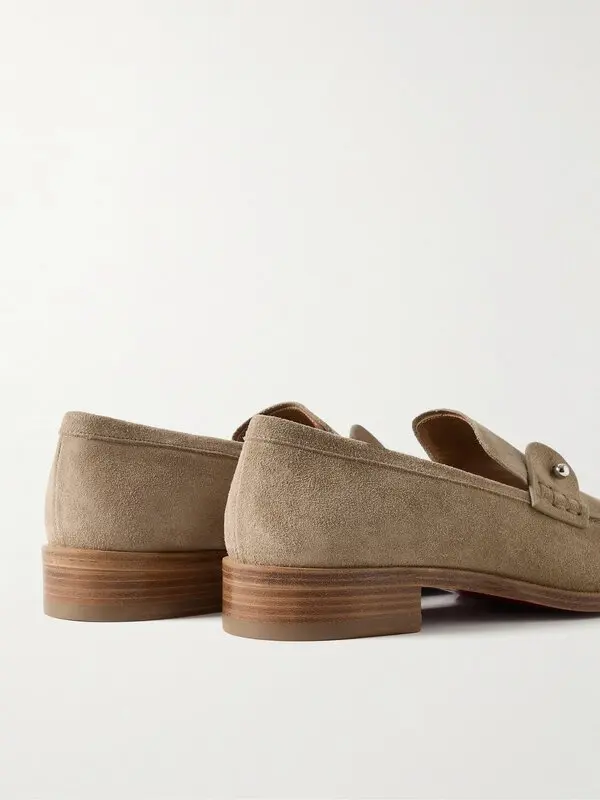 CHRISTIAN LOUBOUTIN Chambelimoc Suede Loafers - Brown