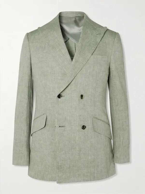 Kingsman Double-breasted Linen Suit Jacket