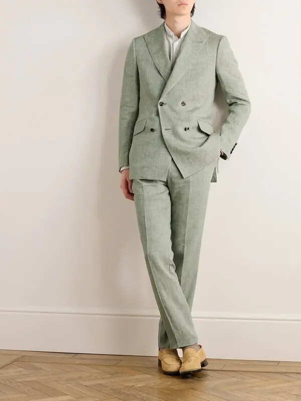Kingsman Double-breasted Linen Suit Jacket