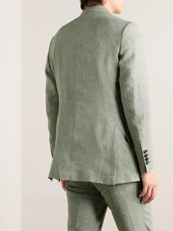 Kingsman Double-breasted Linen Suit Jacket