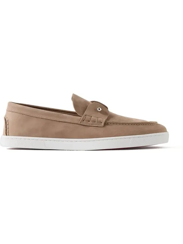 CHRISTIAN LOUBOUTIN Chambeliboat Nubuck Loafers - Brown