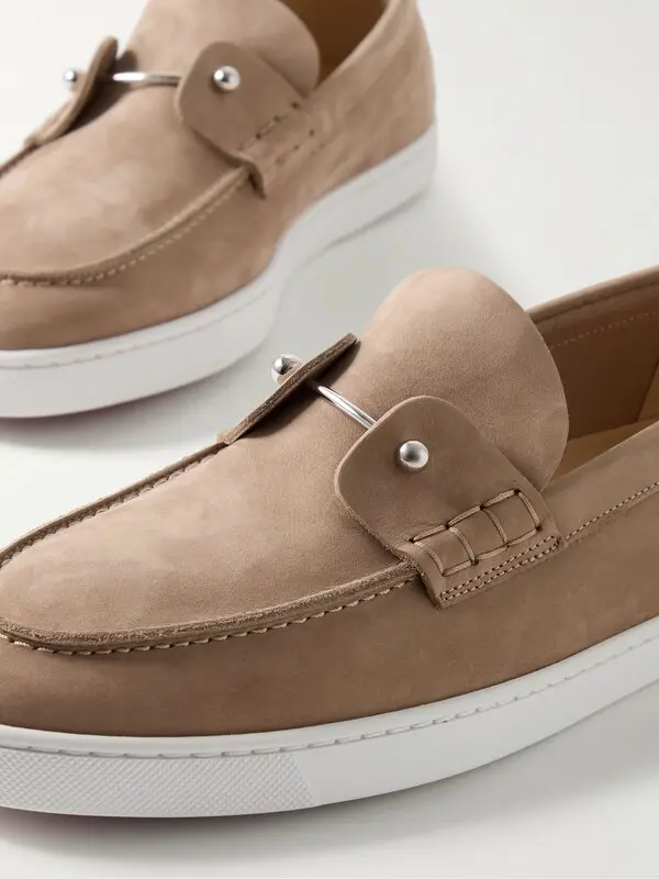 CHRISTIAN LOUBOUTIN Chambeliboat Nubuck Loafers - Brown