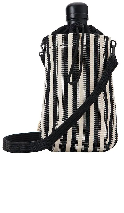 BEIS The Summer Stripe Water Bottle Crossbody - Black