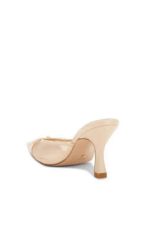 Raye Bardot Mule With Sheer Panels And Bow Detailing