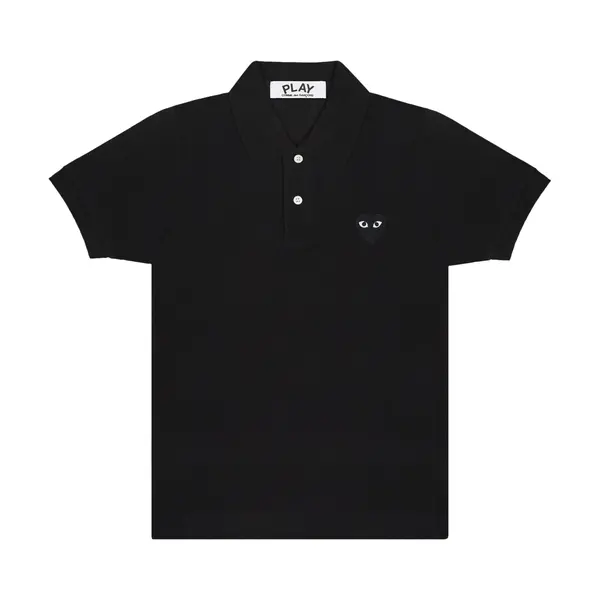Play Comme Des Garcon Heart Polo - Black