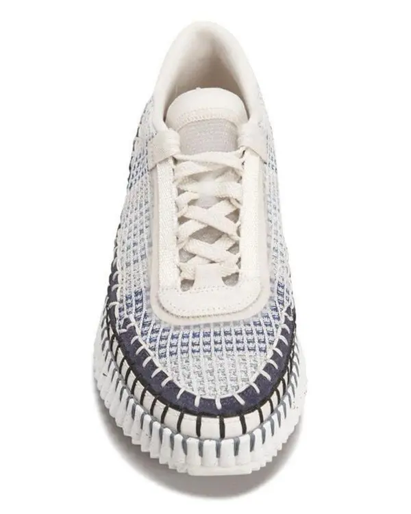 Chloé Nama Stitch Walking Sneakers - Cosmic Blue