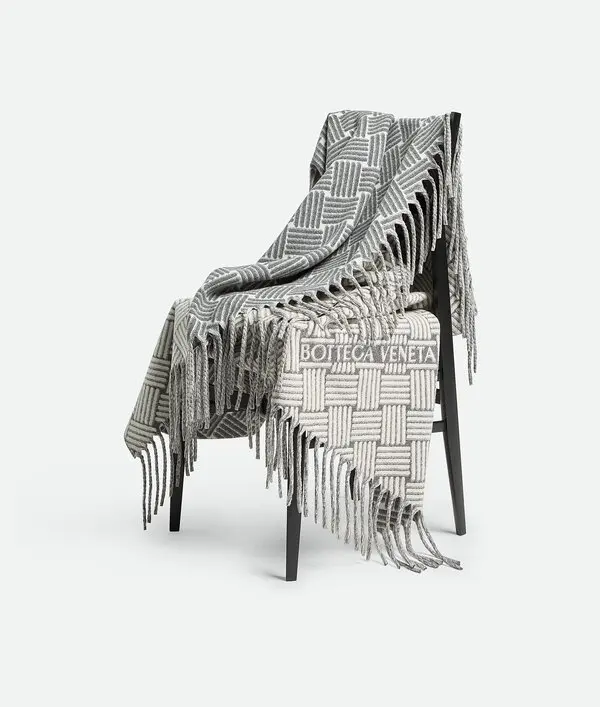 Bottega Veneta Cashmere Blanket With Intreccio Motif