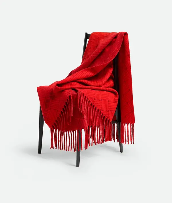 Bottega Veneta Cashmere Blanket With Intreccio Motif