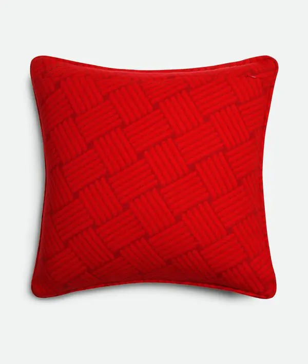 Bottega Veneta Cashmere Cushion With Intreccio Motif