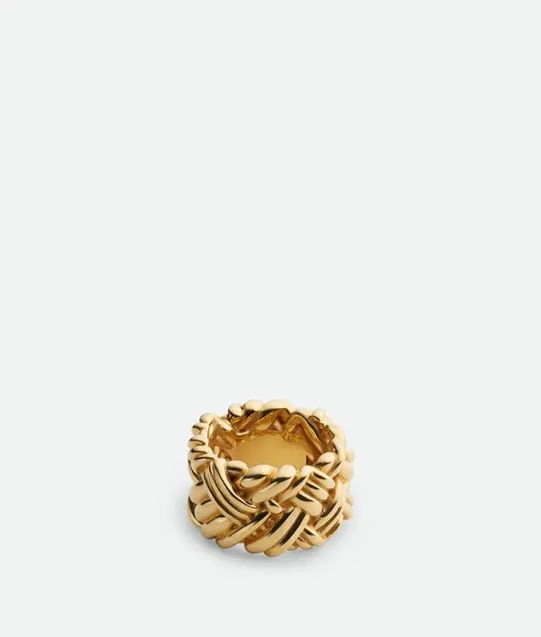 BOTTEGA  VENETA Bottega Veneta Intreccio Ring - Yellow Gold
