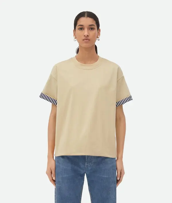 Bottega Veneta Striped Double Layer T-shirt