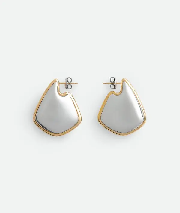 BOTTEGA  VENETA Bottega Veneta Fin Earrings - Silver/yellow Gold