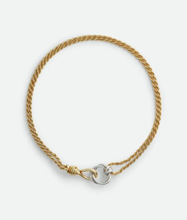 BOTTEGA  VENETA Knot Necklace - Silver/yellow Gold