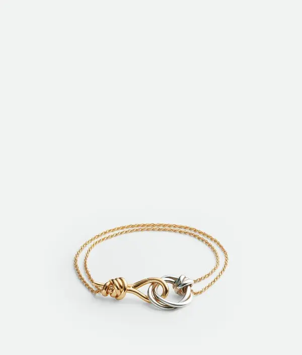 BOTTEGA  VENETA Knot Bracelet - Silver/yellow Gold