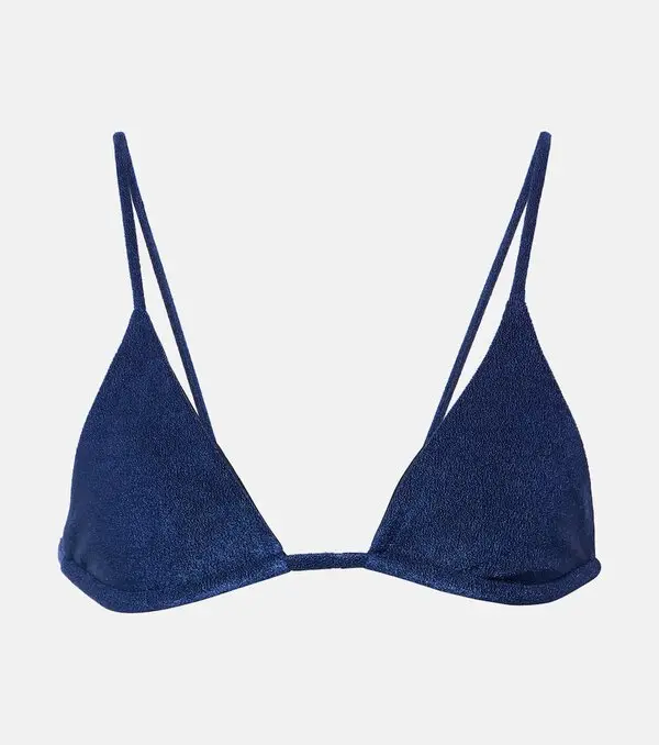 Jade Swim Via Triangle Bikini Top - Blue