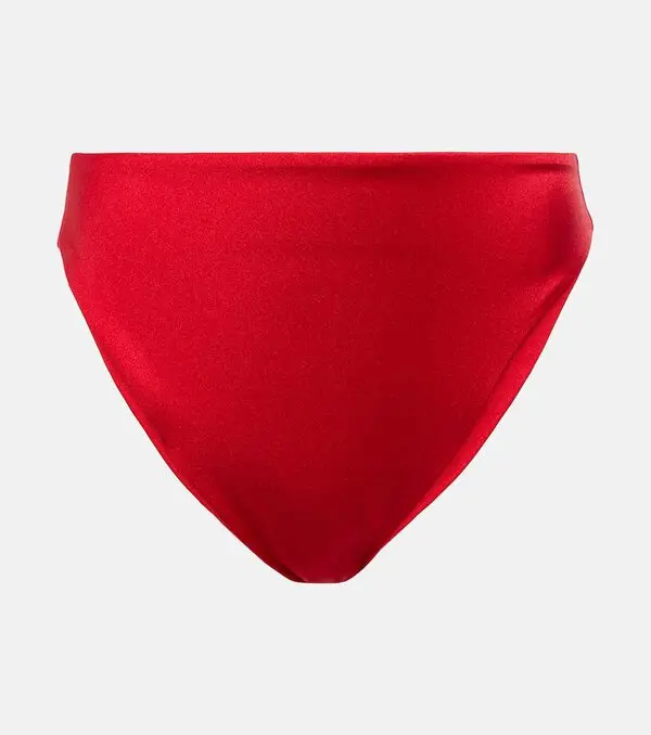 Jade Swim Incline High-rise Bikini Bottom - Red