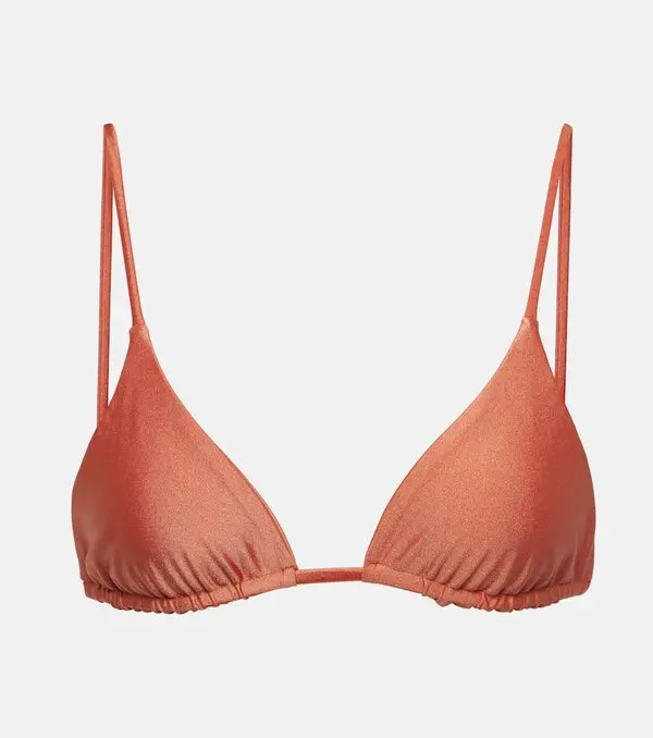 Jade Swim Via Triangle Bikini Top - Red