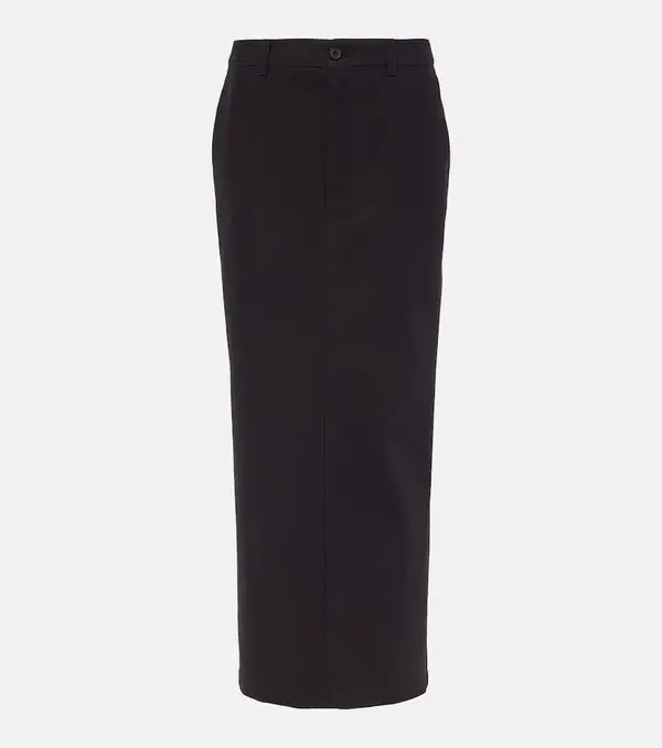 Wardrobe.NYC Cotton Maxi Skirt - Black