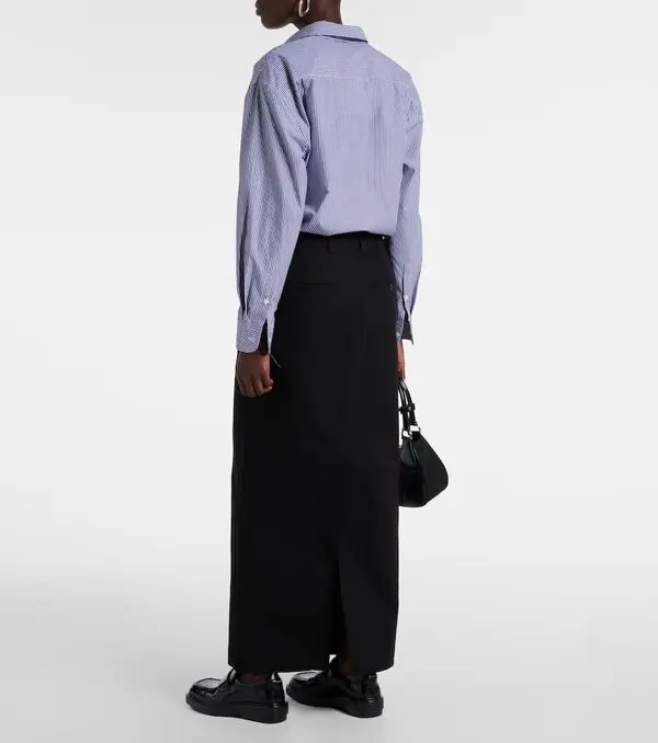 Wardrobe.NYC Cotton Maxi Skirt - Black