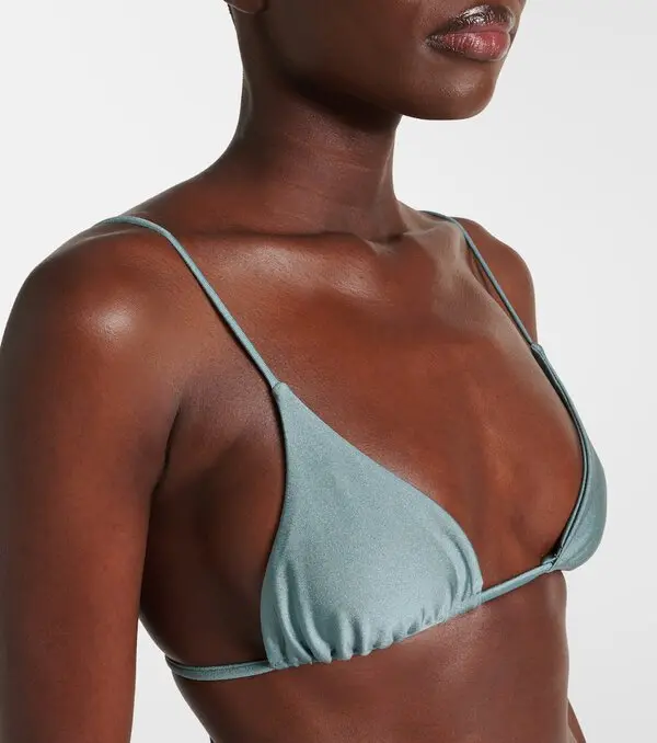 Jade Swim Via Triangle Bikini Top - Blue