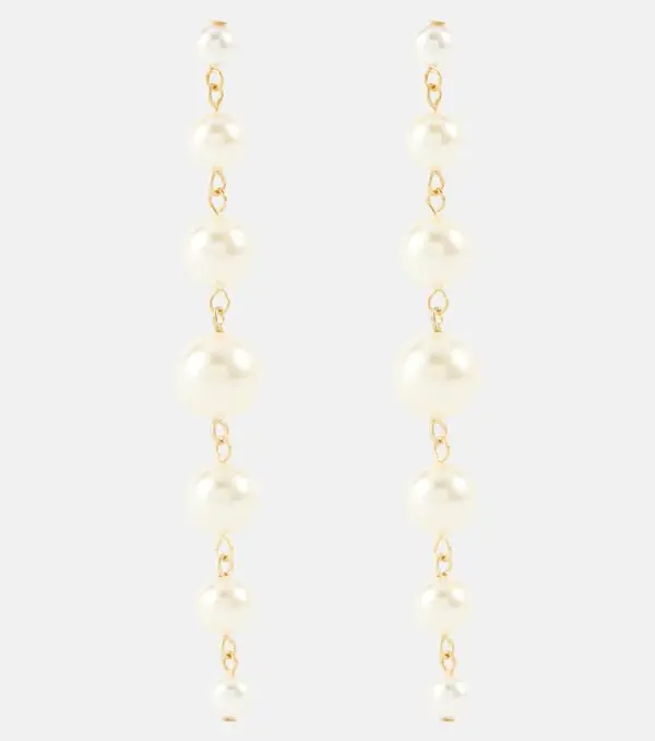 JENNIFER BEHR Perlette Faux Pearl Drop Earrings - Gold