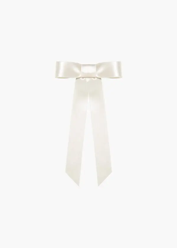 JENNIFER BEHR Sasha Bow Barrette - Ivory
