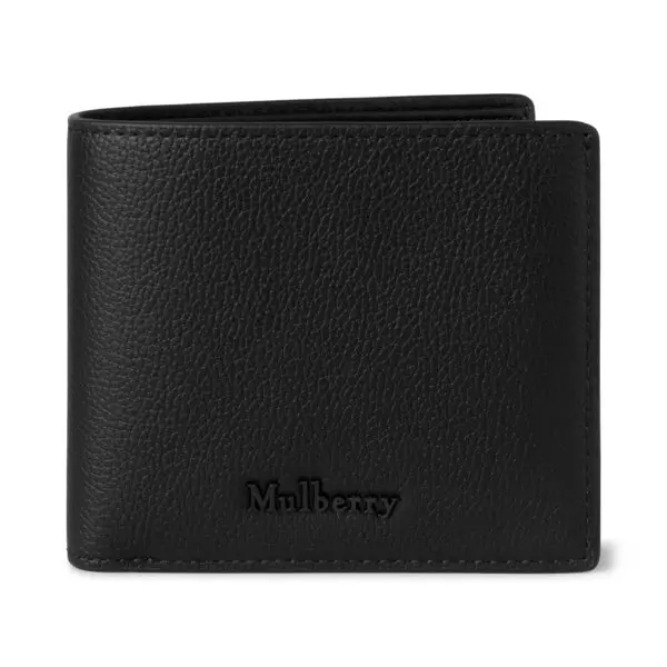 Mulberry Farringdon 8 Card Wallet - Black Small Pebble Grain