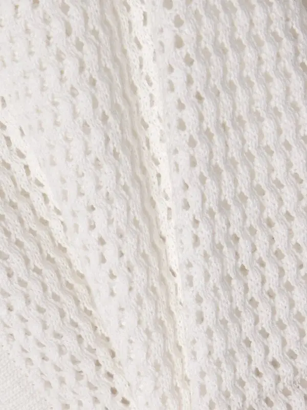 Varley Aurora Open-knit Cotton Half-zip Sweater