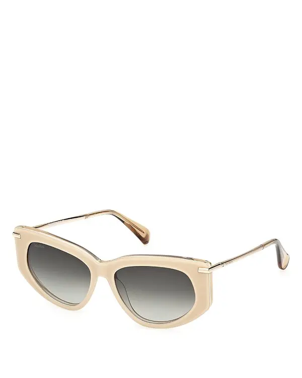 Max Mara Round Frame Sunglasses - Ivory/gray Gradient