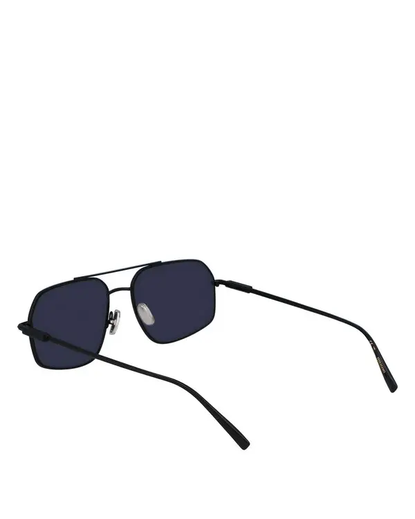FERRAGAMO Prisma Geometric Sunglasses - Black/gray Solid