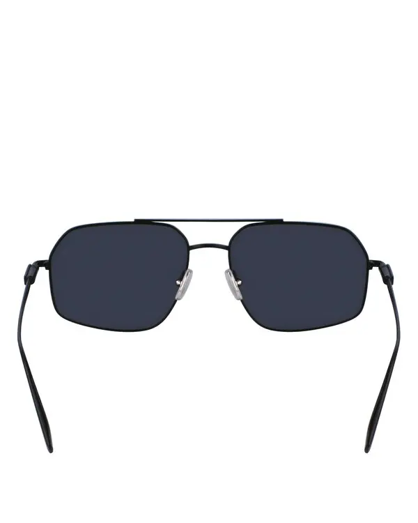 FERRAGAMO Prisma Geometric Sunglasses - Black/gray Solid
