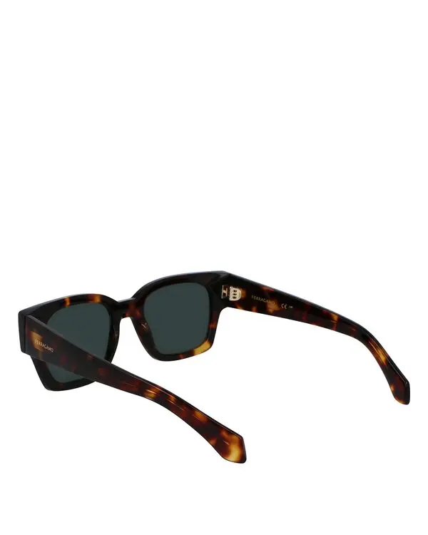 FERRAGAMO Rivet Square Sunglasses - Dark Tortoise