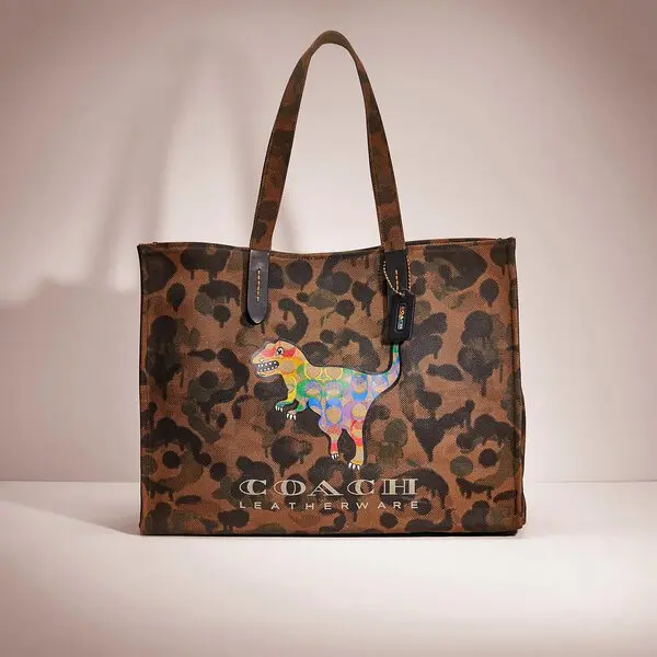 COACH Restored Tote 42 With Rainbow Signature Rexy