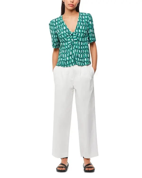 Whistles Linked Smudge Tie Front Top