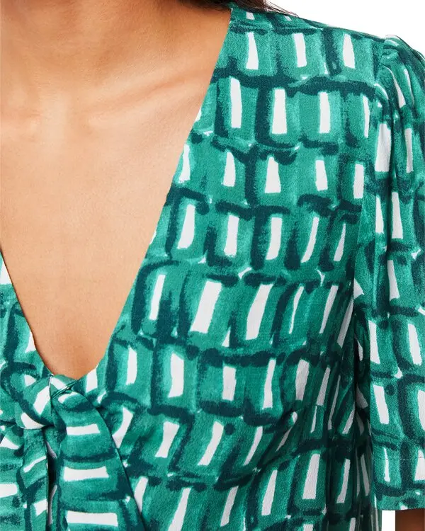 Whistles Linked Smudge Tie Front Top