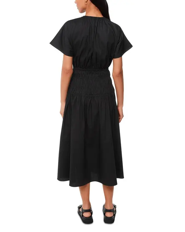 Whistles Poplin Shirred Dress