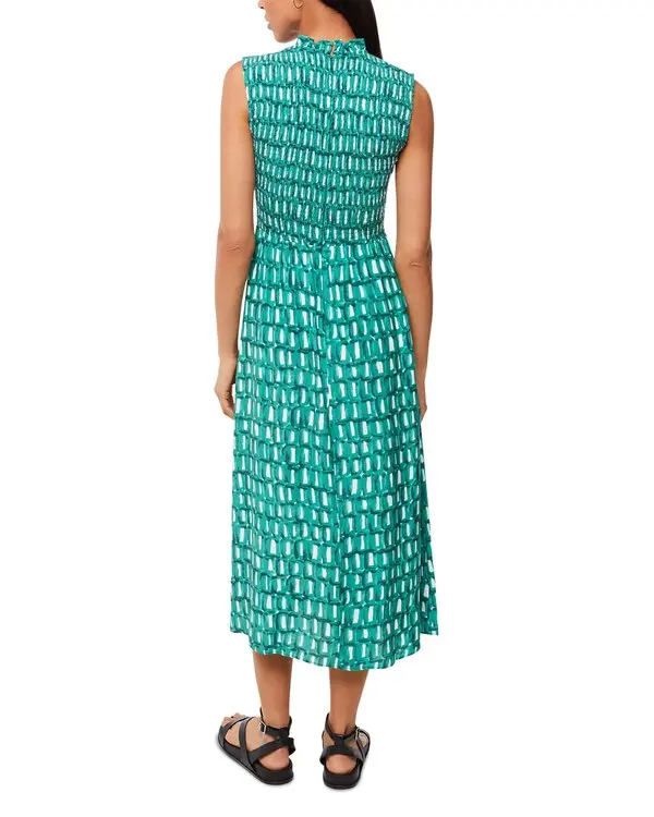 Whistles Linked Smudge Heidi Dress - Green Multi