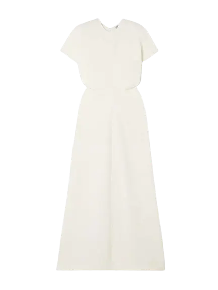 TOTEME Gathered Woven Maxi Dress - Cream