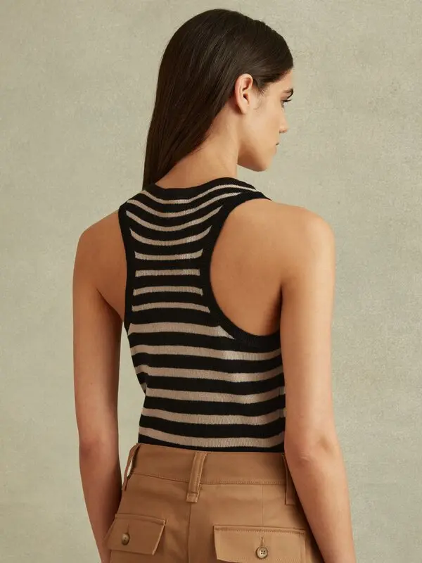 REISS Everlyn Striped Knitted Vest
