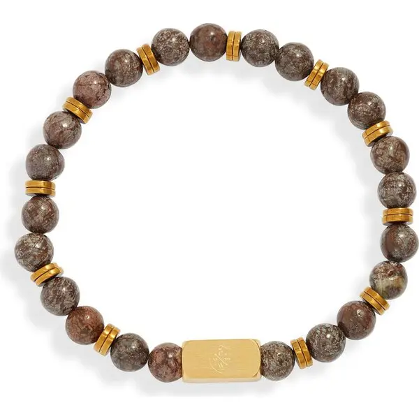 CLIFTON WILSON Stone Beaded Bracelet - Charcoal