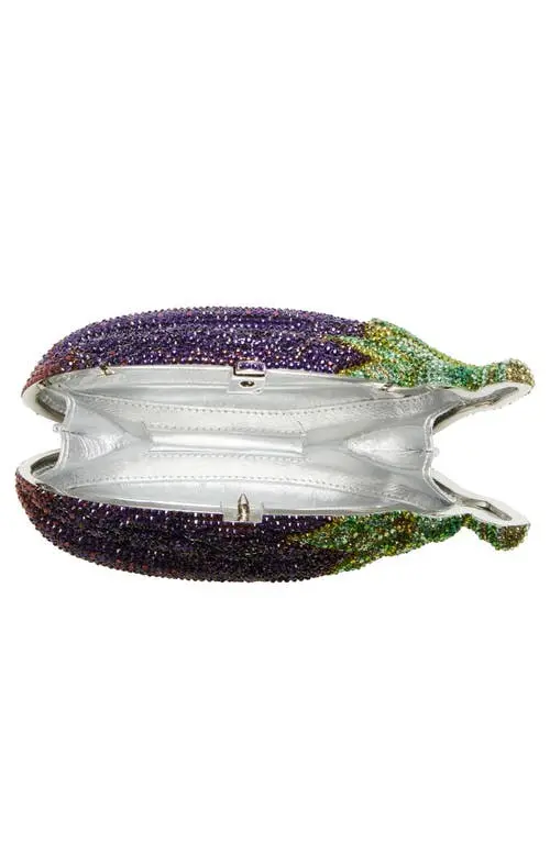 Judith Leiber Crystal Eggplant Clutch