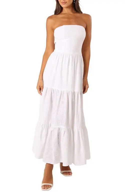 PETAL & PUP Florina Strapless Maxi Dress