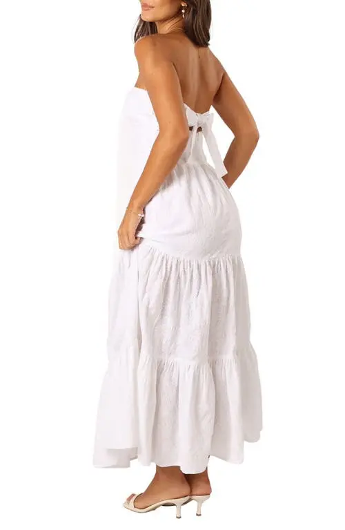 PETAL & PUP Florina Strapless Maxi Dress