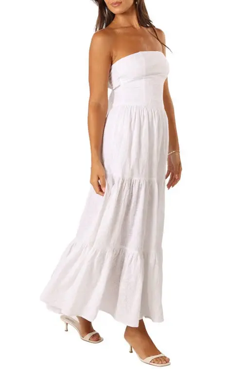 PETAL & PUP Florina Strapless Maxi Dress
