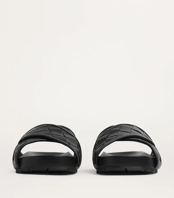Bottega Veneta Leather Intrecciato Tarik Sandals